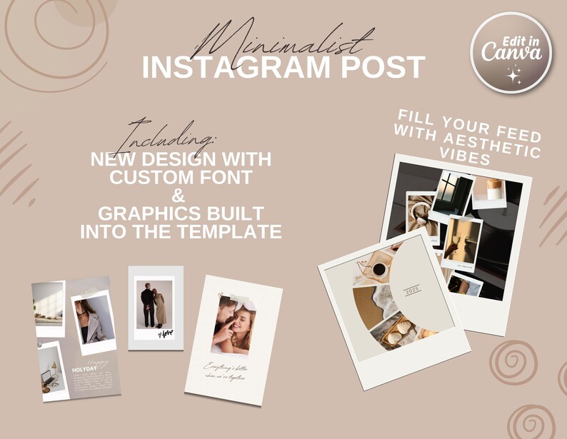 Aesthetic Instagram Post Templates Canva - Positive Quotes for ...