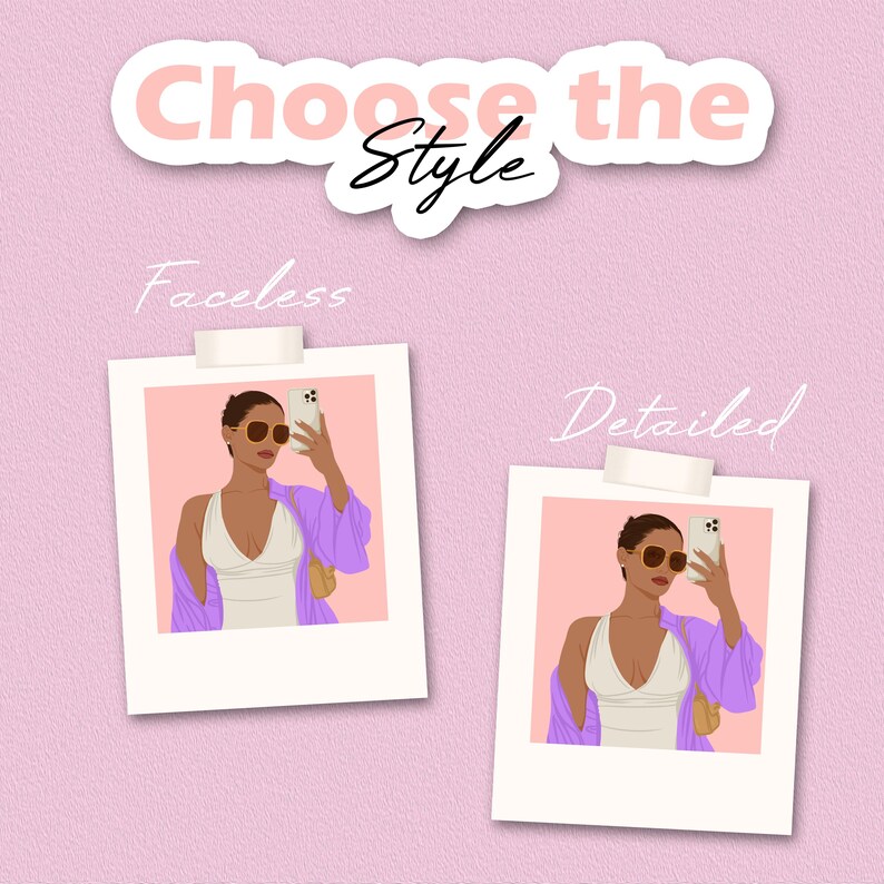 Custom Minimalist Digital Art, Custom Portrait Illustration, Faceless ...