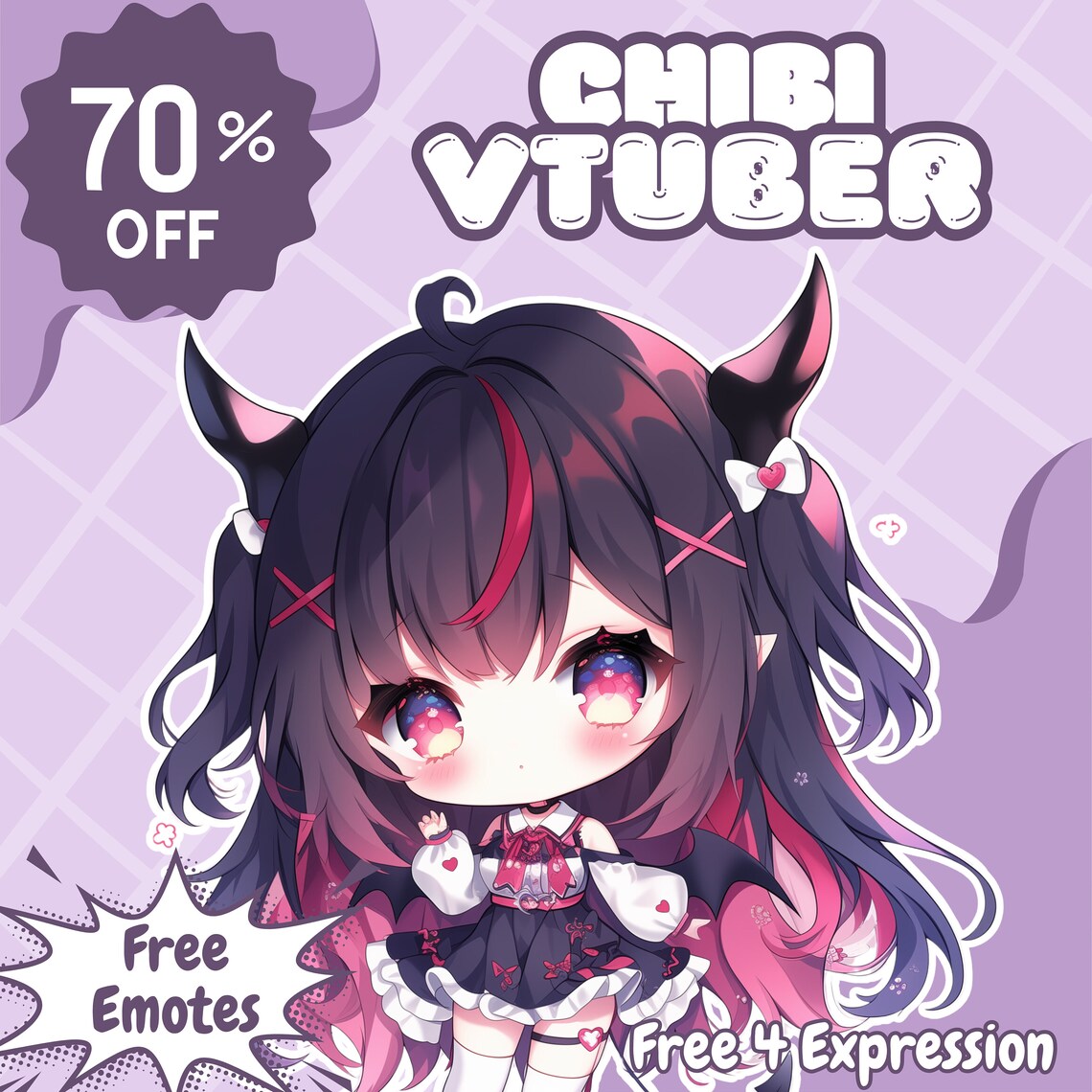 CUSTOM CHIBI VTUBER Vtuber Model Commercial Use Custom Live2d Vtuber ...