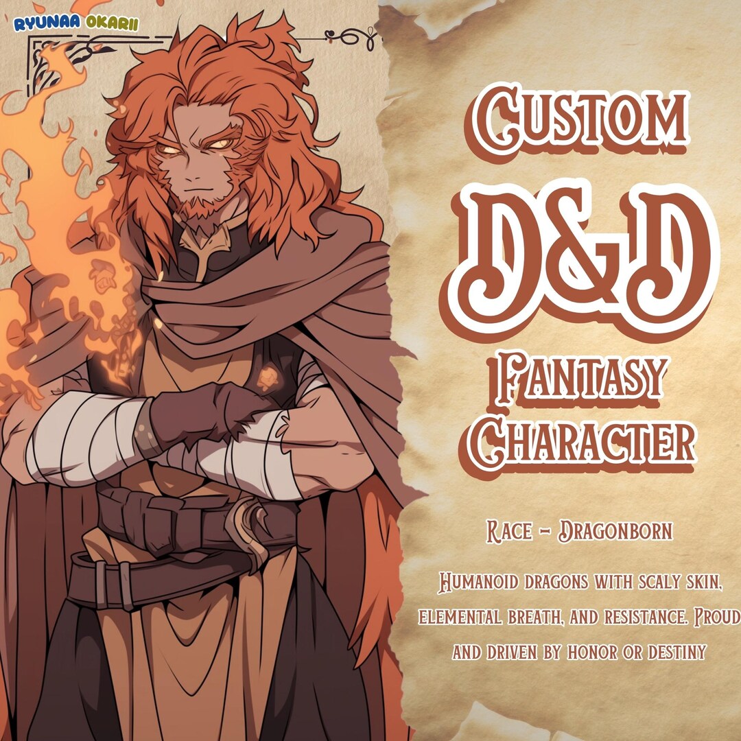 CUSTOM DND CHARACTER, Dungeons and Dragons, Dnd Character Commission ...