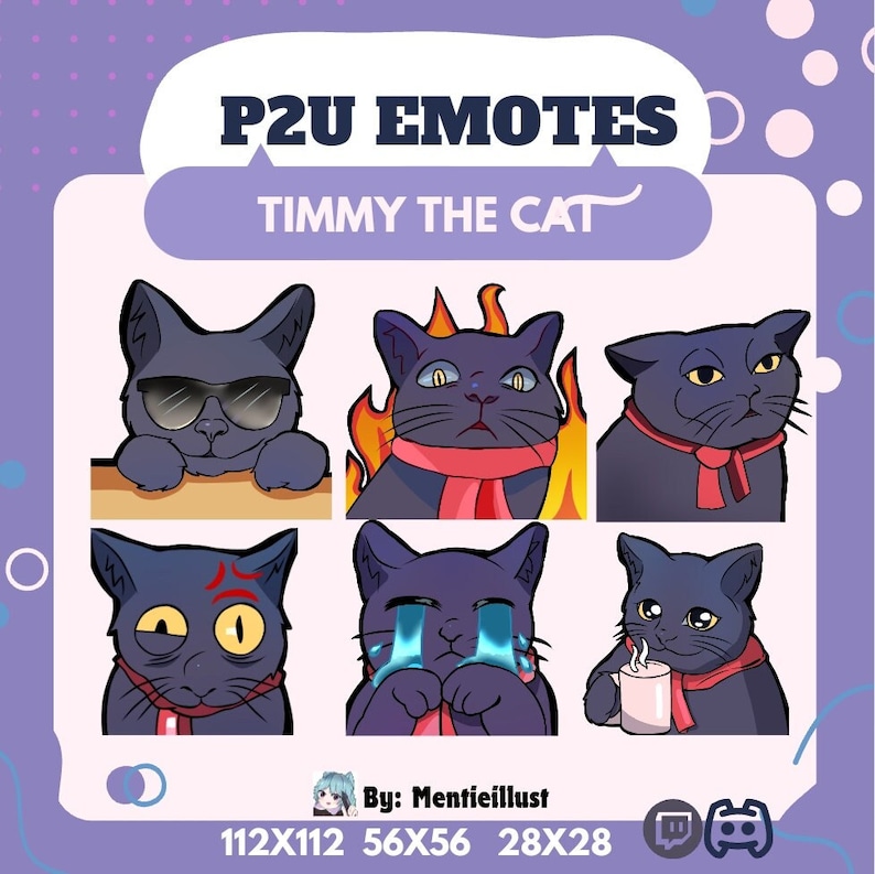 12 Emotes for Twitch, Cats Emotes, Pay to Use Emotes - Etsy