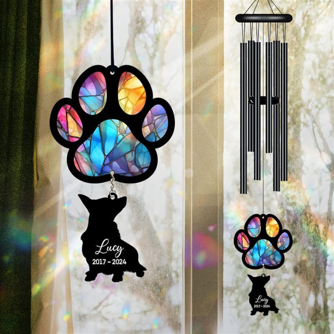 Personalized Pet Memorial Wind Chime, Remembrance Wind Chime, Pet ...