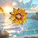 Custom Sunflower Acrylic Suncatcher Crystal, Window Hanging Floral ...
