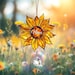 Custom Sunflower Acrylic Suncatcher Crystal, Window Hanging Floral ...