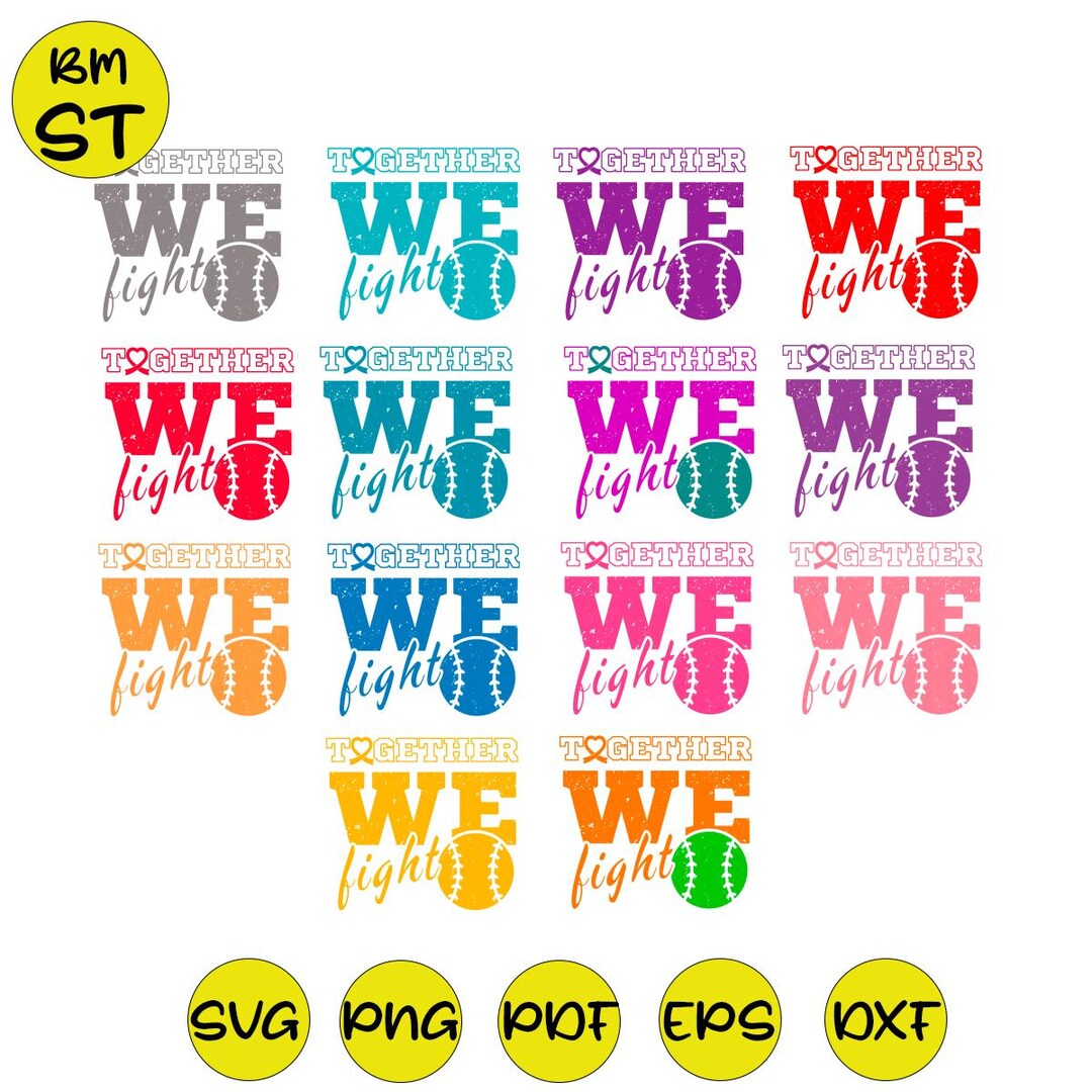 Bundle Together We Fight Svg, Health Awareness Svg, Healthcare Svg ...