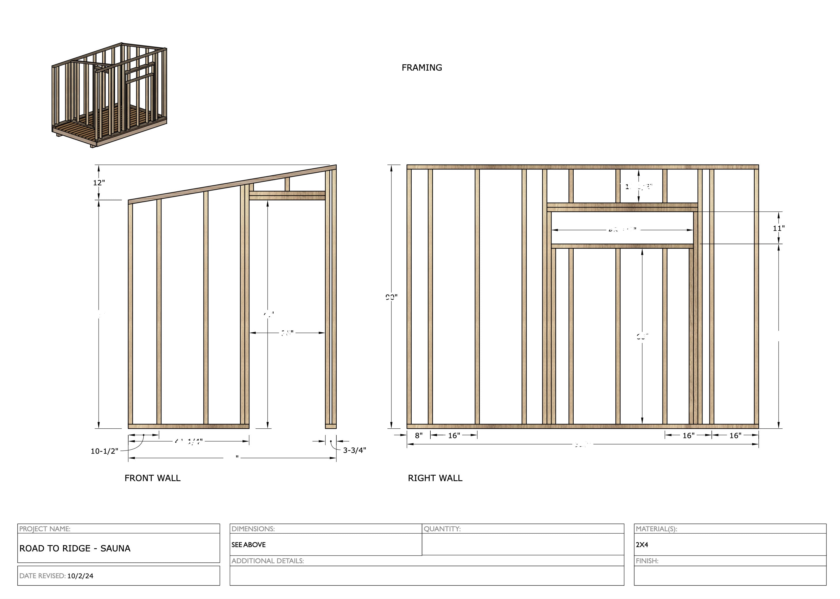 DIY Sauna Plans- FULL DRAWINGS - Etsy Canada