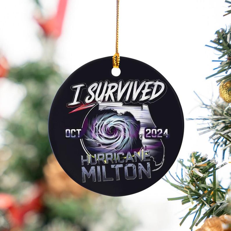 I Survived Hurricane Milton Ornament, Hurricane Milton 2024 Ornament ...