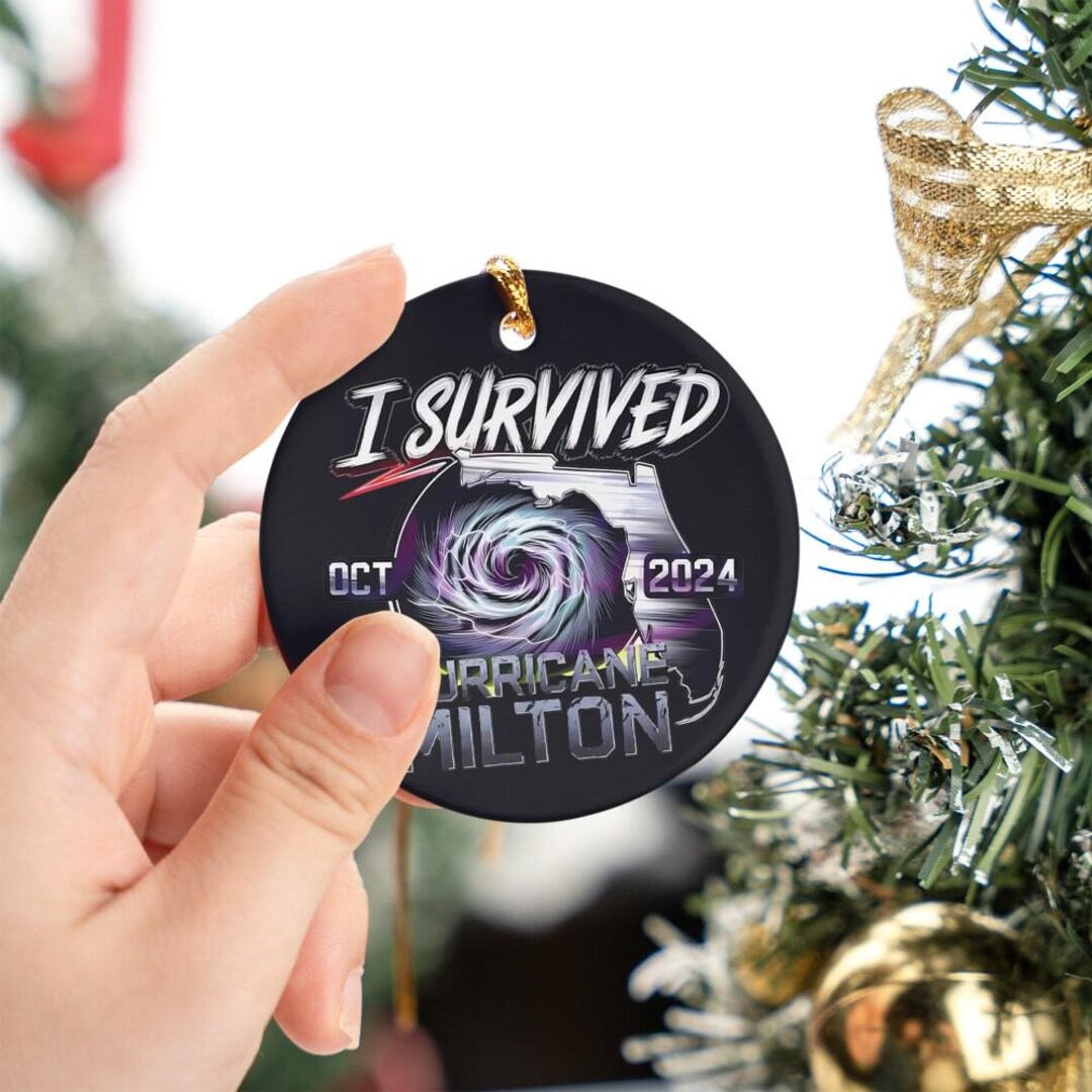I Survived Hurricane Milton Ornament, Hurricane Milton 2024 Ornament ...