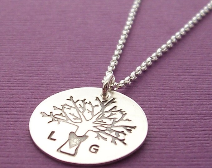 Oak Tree Necklace Custom Hand Drawn Tree of Life - Etsy