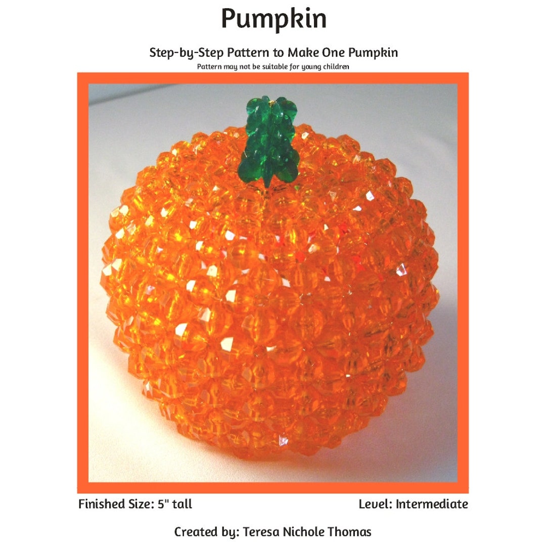 Beaded Pumpkin Beading Pattern / Tutorial PDF Step-by-step Detailed ...