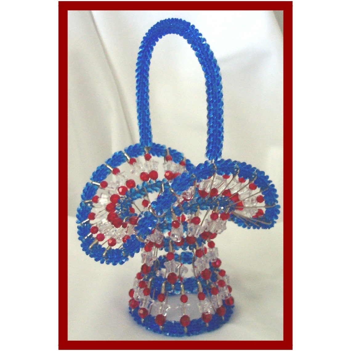 Beaded Patriotic Basket Beading Pattern / Tutorial PDF Step-by-step ...