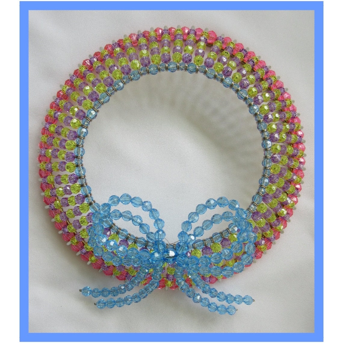 Spring Beaded Wreath Safety Pin and Beading Pattern / Tutorial PDF Step ...