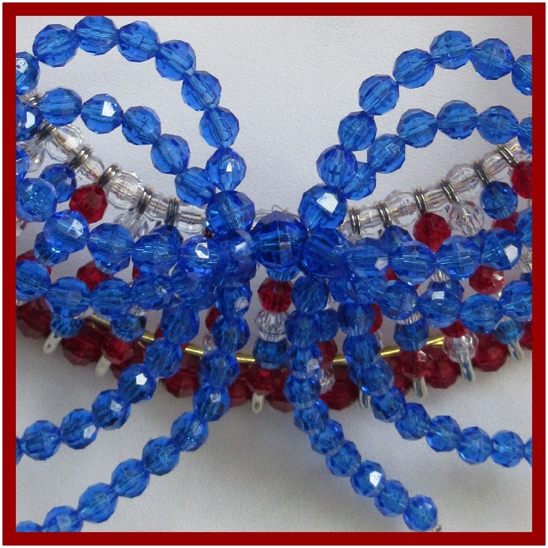 Patriotic Beaded Wreath Safety Pin and Beading Pattern / Tutorial PDF ...