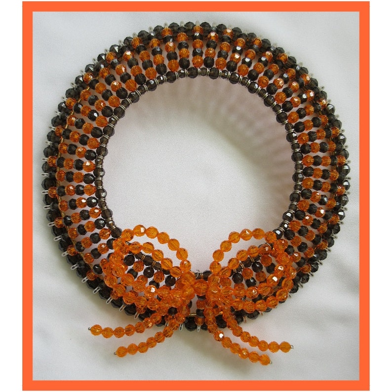 Halloween Beaded Wreath Safety Pin and Beading Pattern / Tutorial PDF ...