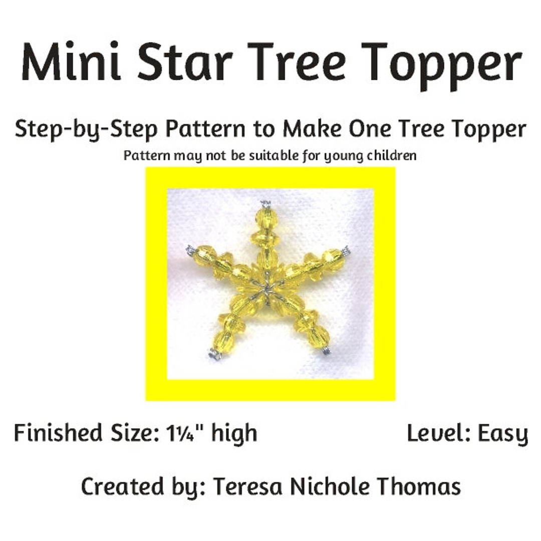 Mini Star Tree Topper Ornament Beading Pattern / Tutorial PDF Step-by ...