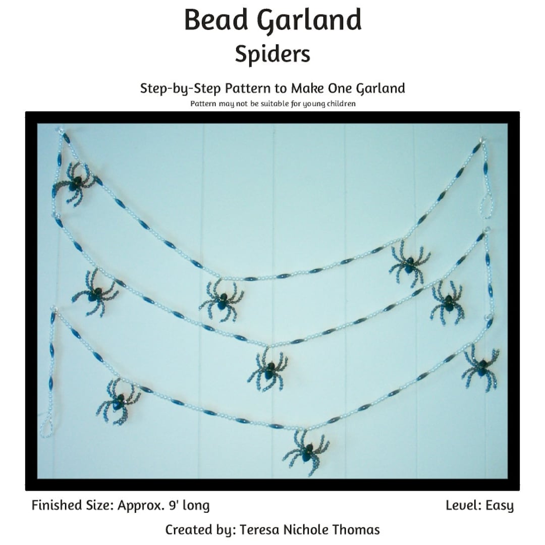 Spiders Bead Garland Beading Pattern / Tutorial PDF Step-by-step ...