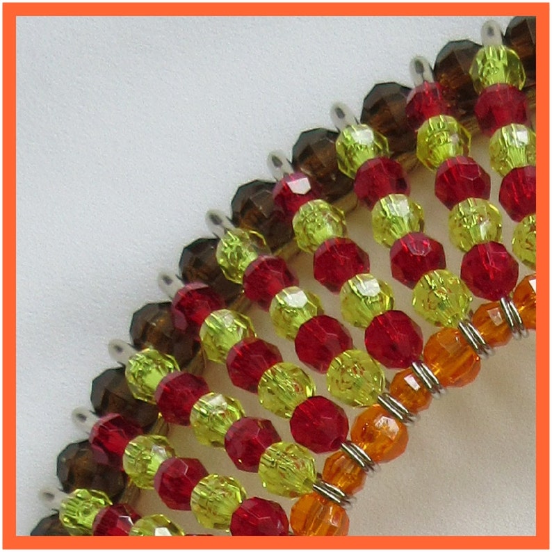 Autumn Beaded Wreath Safety Pin and Beading Pattern / Tutorial PDF Step ...