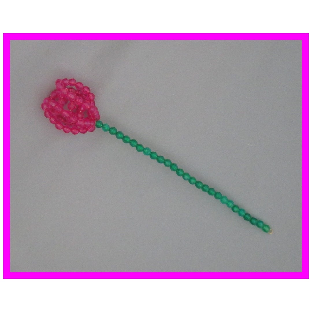 Rosebud Flower Beading Pattern (8 1/2" Tall) / Tutorial PDF Step-by ...