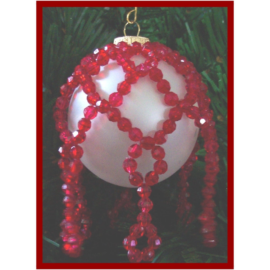 Christmas Ball Cover Beading Pattern / Tutorial PDF Step-by-step ...