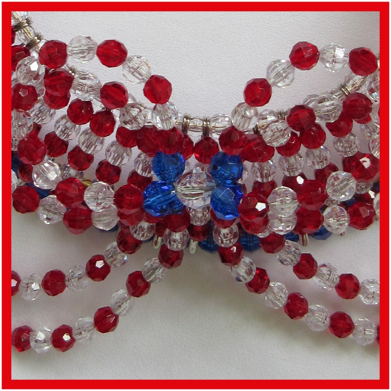 Americana Beaded Wreath Safety Pin and Beading Pattern / Tutorial PDF ...