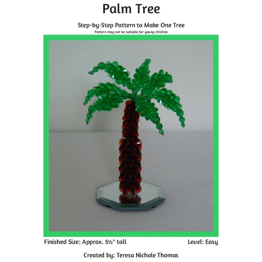 Beaded Palm Tree Beading Pattern / Tutorial PDF Step-by-step Detailed ...