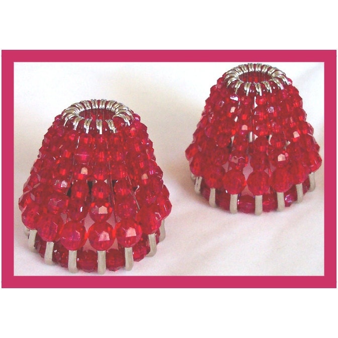 Mini Beaded Lamp Shades Safety Pin and Beading Pattern / Tutorial PDF ...