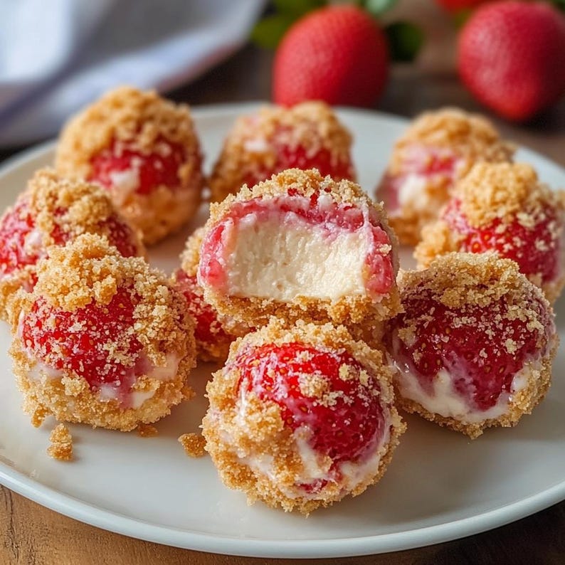 Best Recipe for Strawberry Cheesecake Crunch Bites Recipe | Easy ...