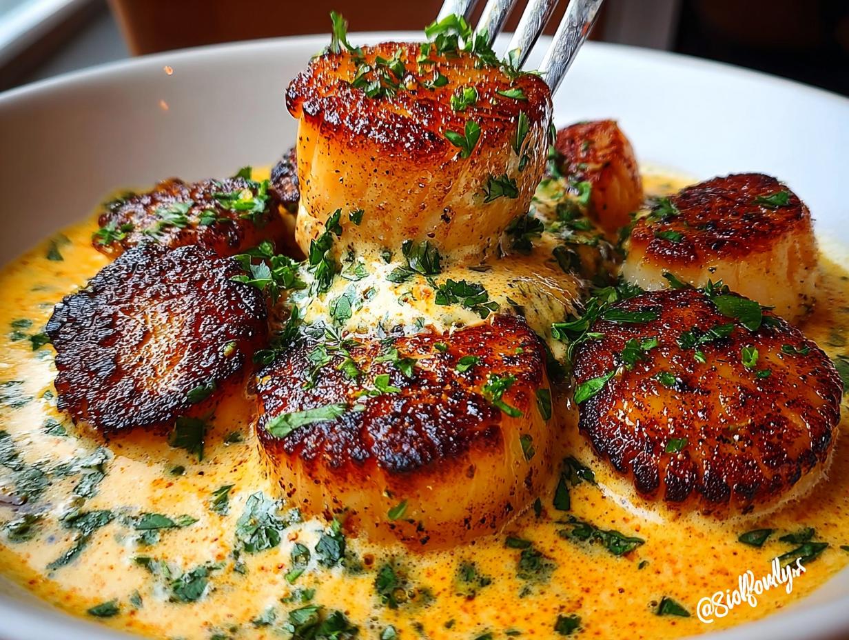 Seared Scallops Spicy Cajun Recipe PDF | Instant Download | Printable ...