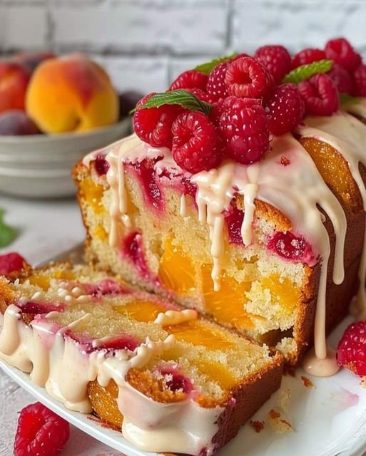 BEST RECIPE for Juicy Peach Raspberry Cake Recipe Printable Download ...