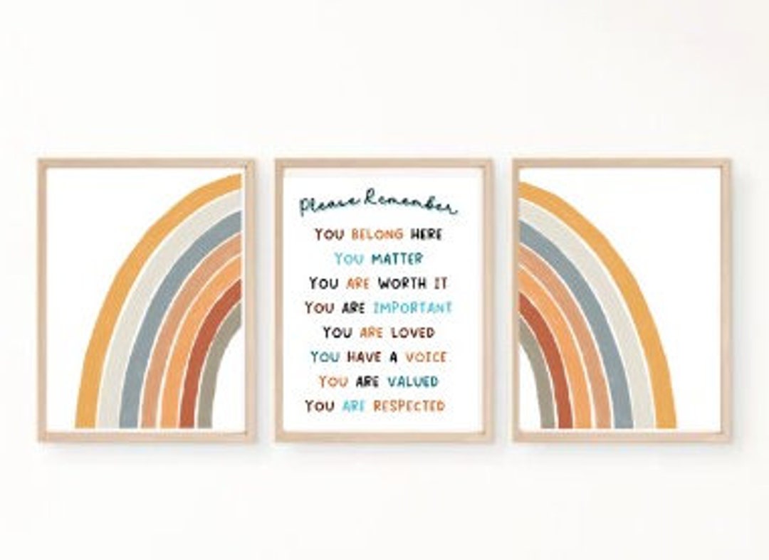 Rainbow Classroom Poster - Etsy