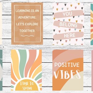Positive Boho-inspired Classroom Posters - Etsy