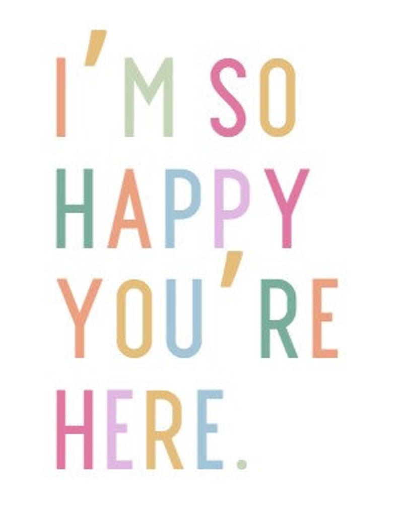 Motivational Classroom Poster I'm so Happy You're Here - Etsy