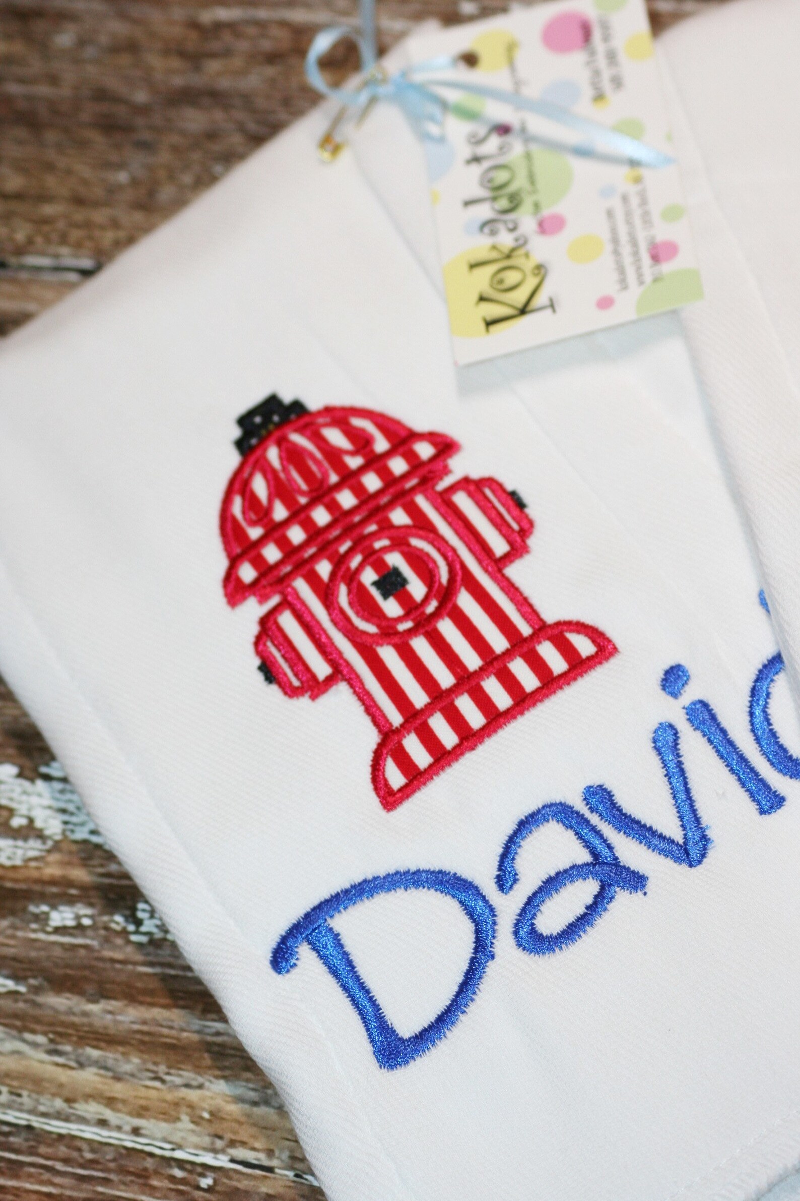 Fire Truck Burp Cloth, Fire Hydrant Burp Cloth, Appliqued Burp Cloth ...