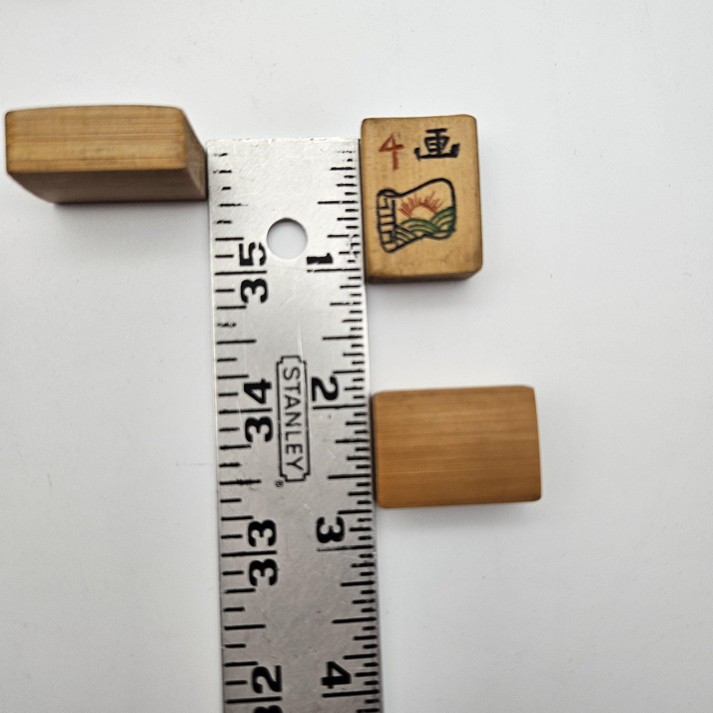 Rare Metal Box 1923 Mah Jong Set Bamboo Tiles some Damaged, 3 Wind ...