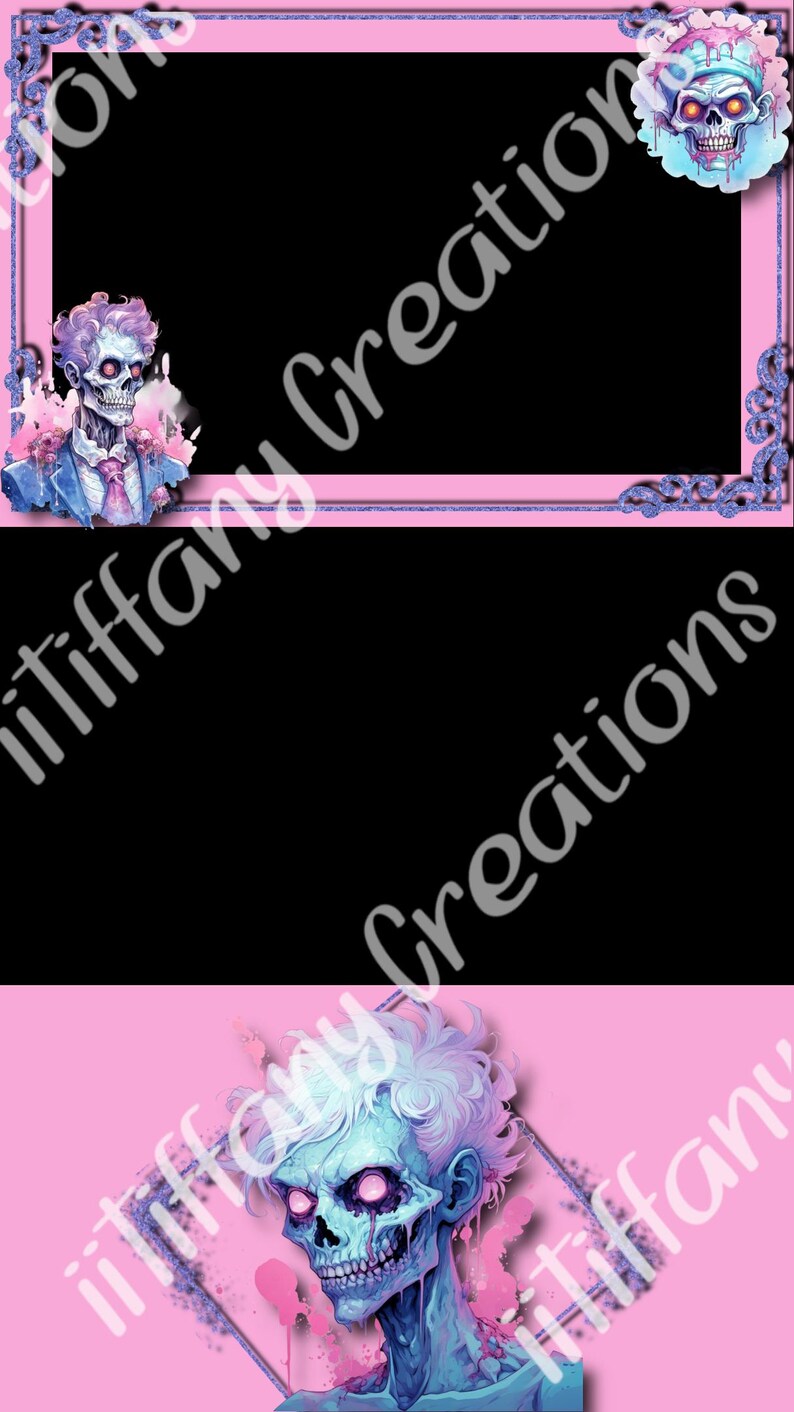 Pastel Zombie Tiktok Streaming Overlays - Etsy