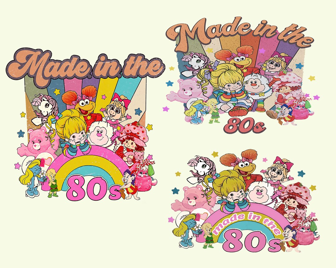 Made in the 80s Png, Cartoon Friends Png, Cartoon Characters Rainbow ...