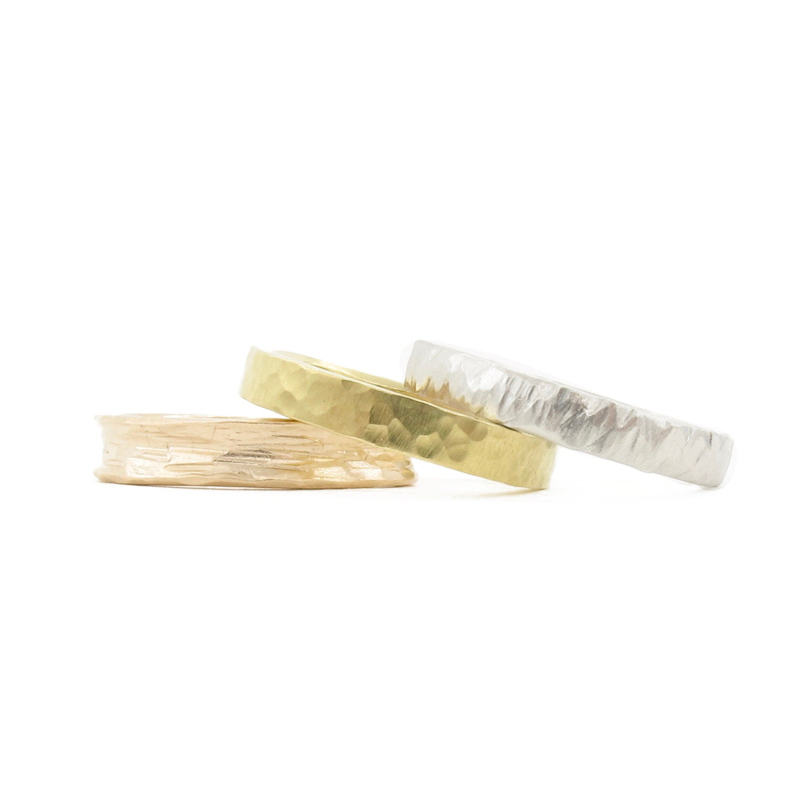 Recycled gold ring with organic textures rustic wedding band | Etsy