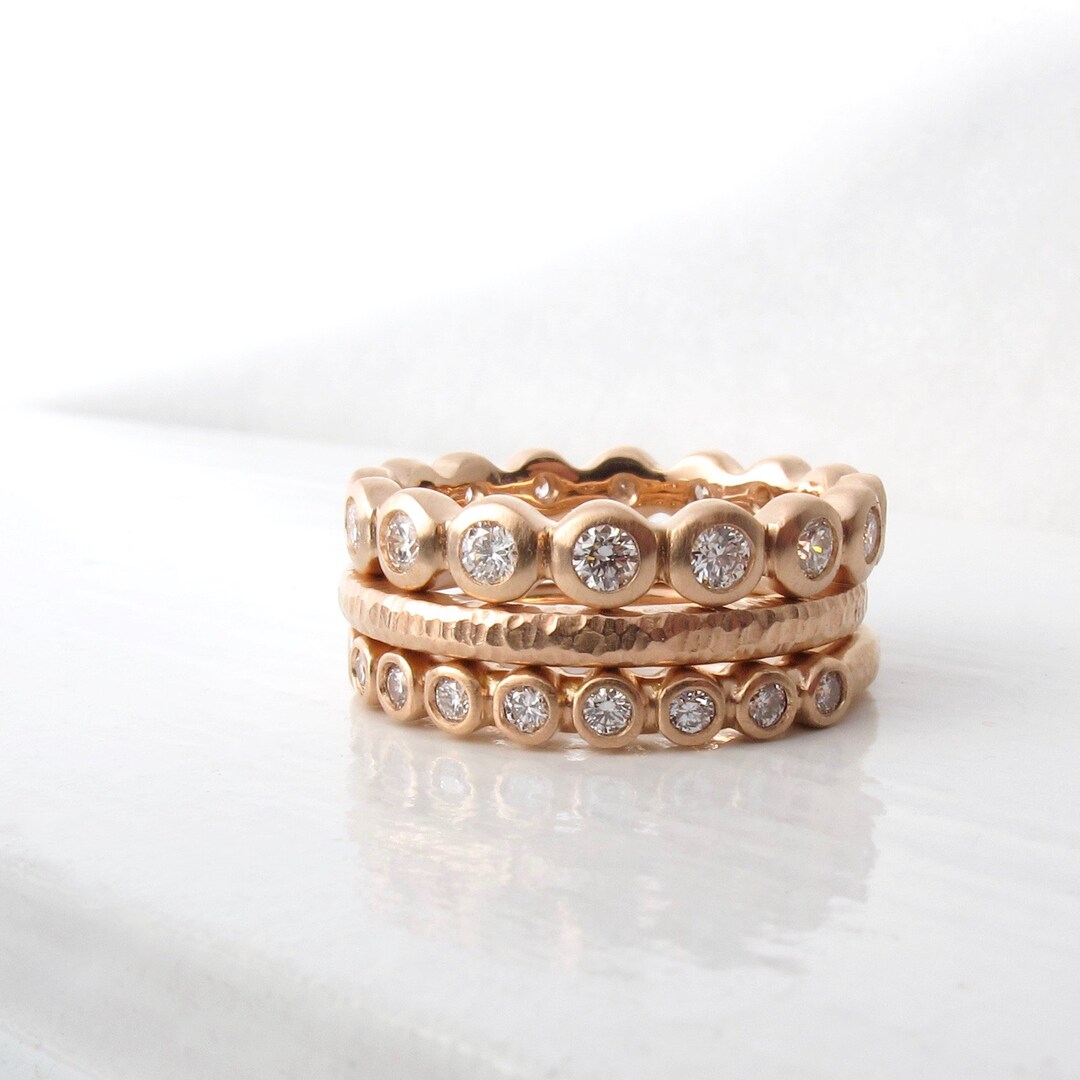 Bezel Set Diamond Eternity Ring - Etsy