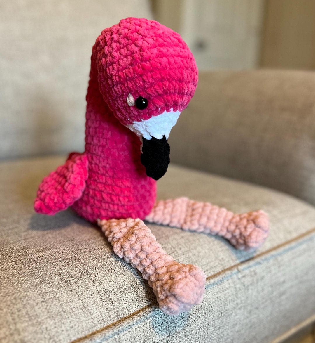 Crochet Pink Flamingo | Flamingo Plushie | Stuffed Animal | Handmade ...