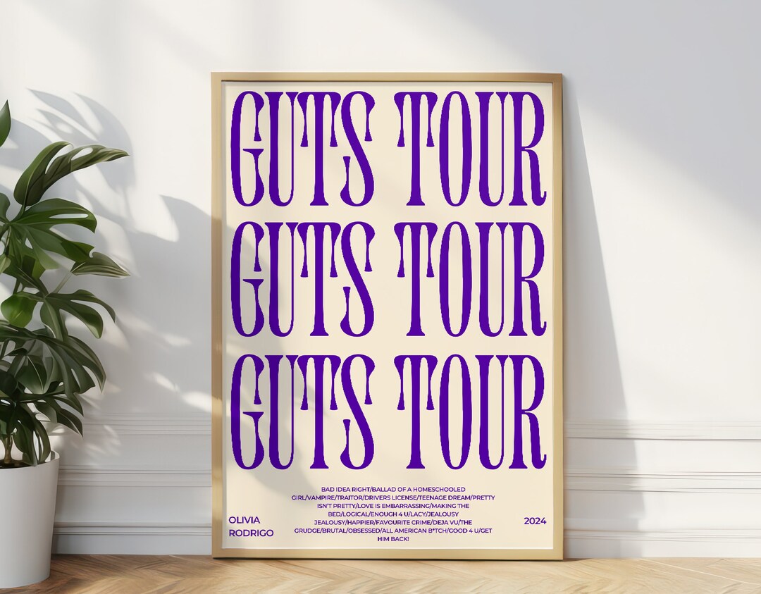 Guts Tour Digital Print | Olivia Rodrigo | Concert Merch | Album ...