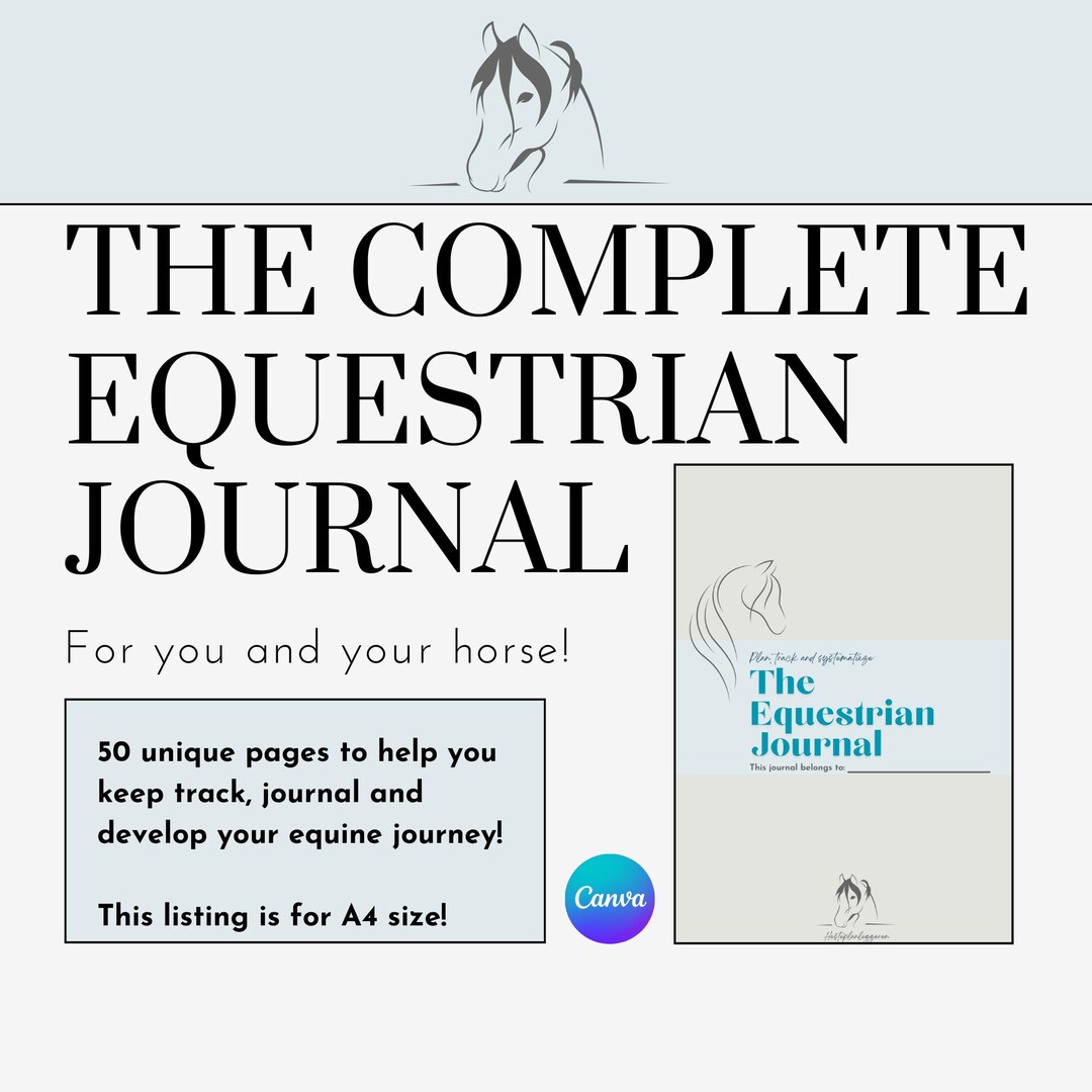 Equestrian Journal: Horse Rider Planner, Trackers, and Templates (A4 ...