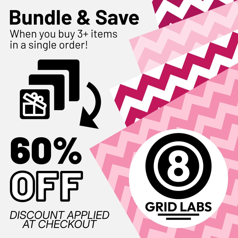 Bright Pink Chevrons Pattern Geometric Digital Paper Pack Palette KPA3 ...