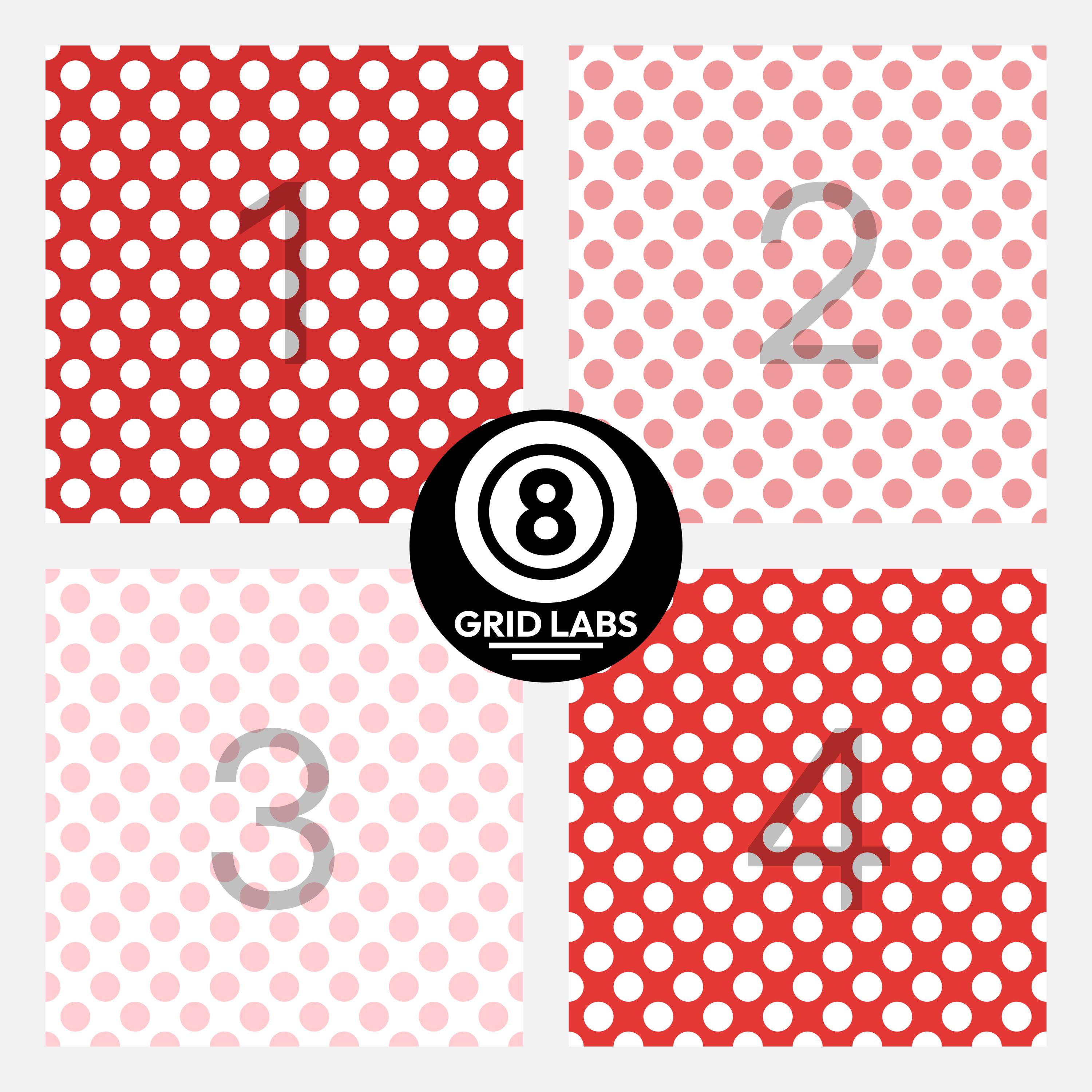 Bright Red Polka Dot Digital Paper Patterns DIY Printable Seamless ...