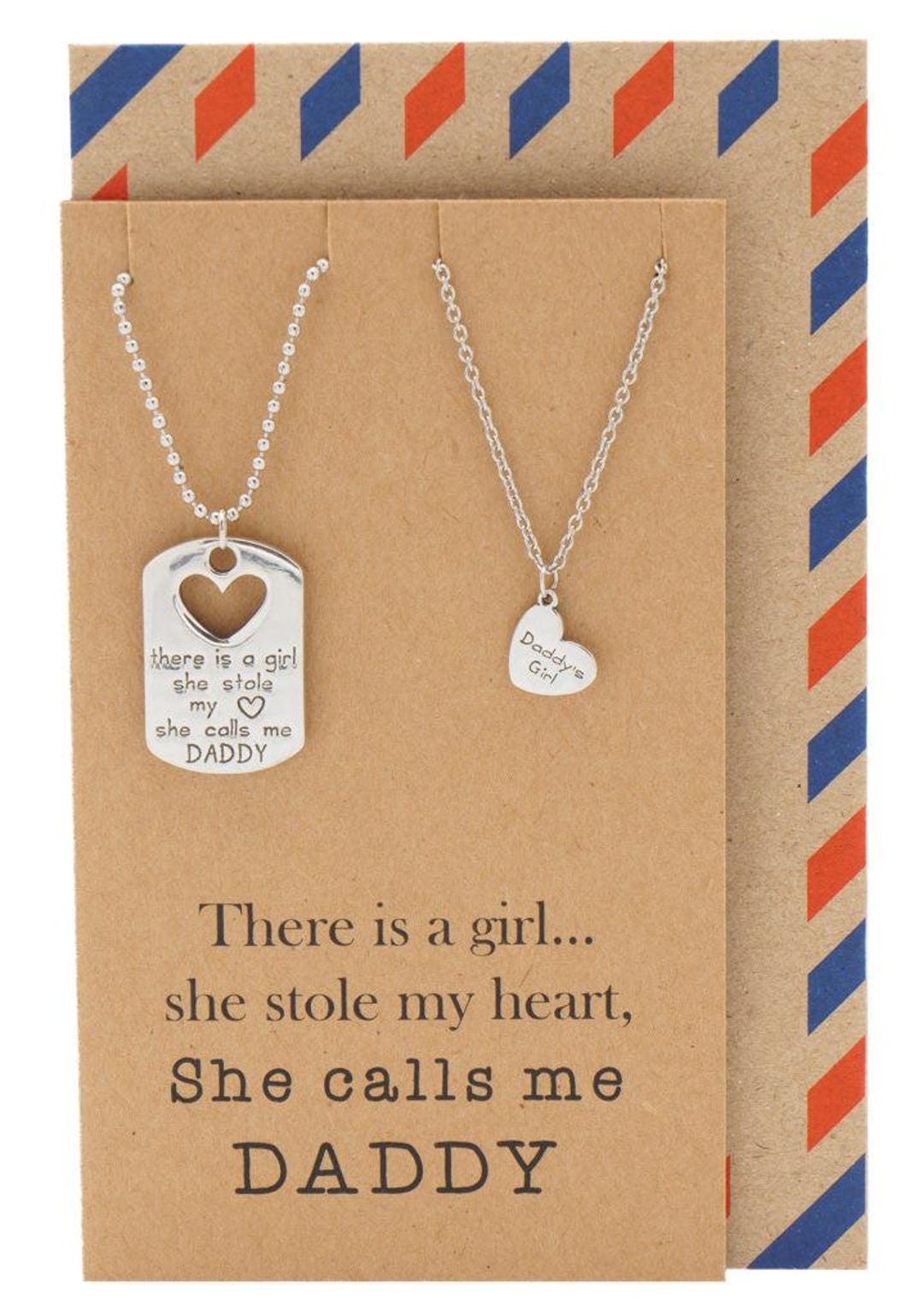 Mason Father Daughter Personalized Engraved Necklaces, Father's Day ...