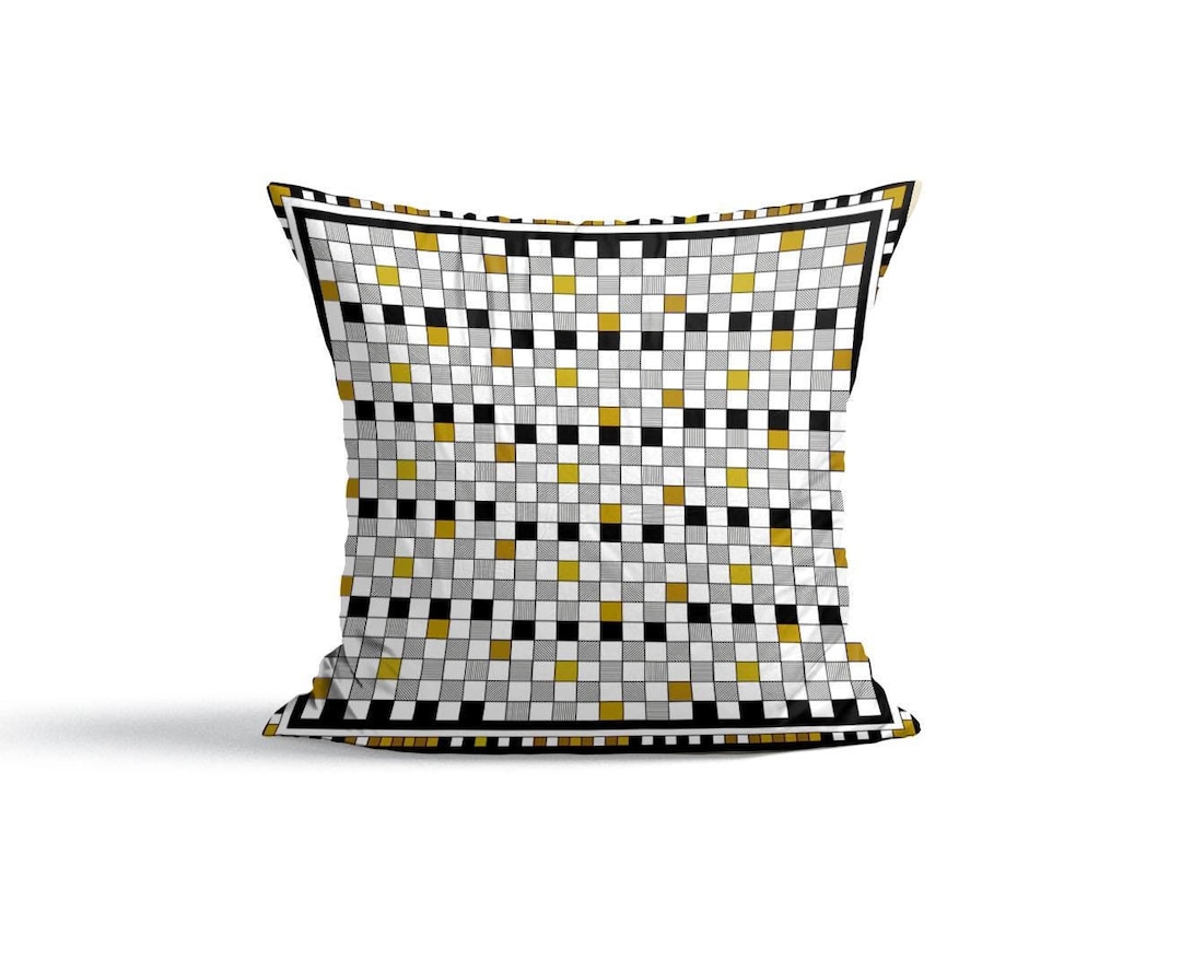 Gold Couch Velvet Throw Pillows " the Gold Square" | Vintage Art Deco ...