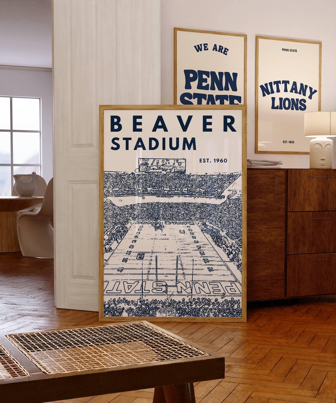 Penn State Beaver Stadium Print Navy Football Penn State University ...