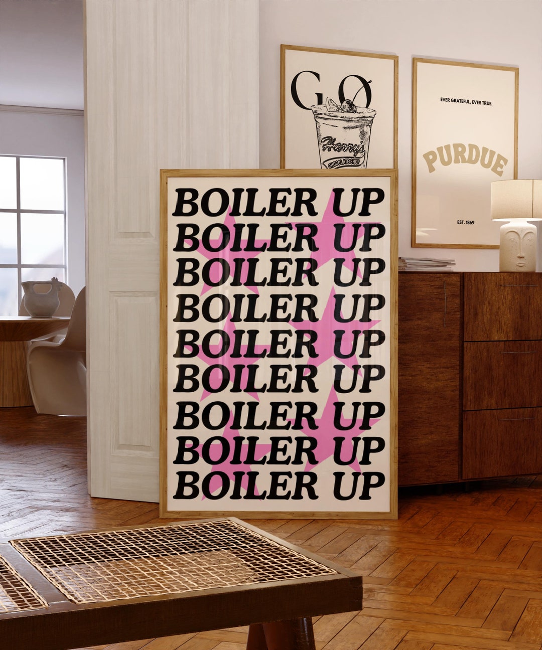 Purdue University Print Boiler up Apartment Wall Art Purdue Boilermaker ...