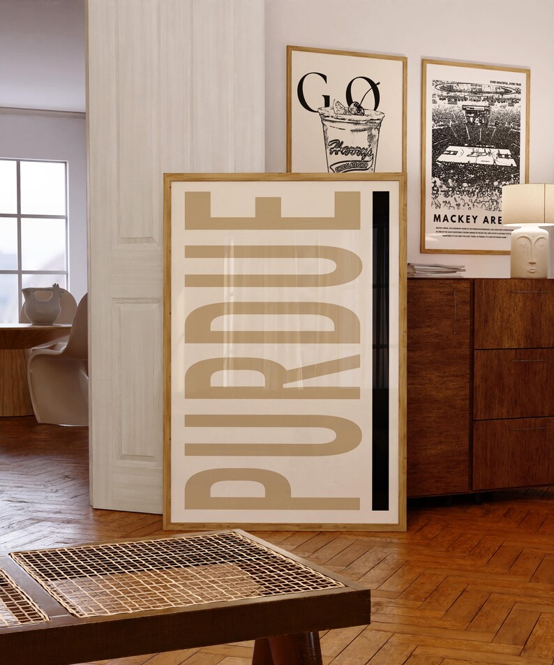 Retro Purdue Print Art Boilermaker Fan Cave Gift Wall Vintage Retro Art ...