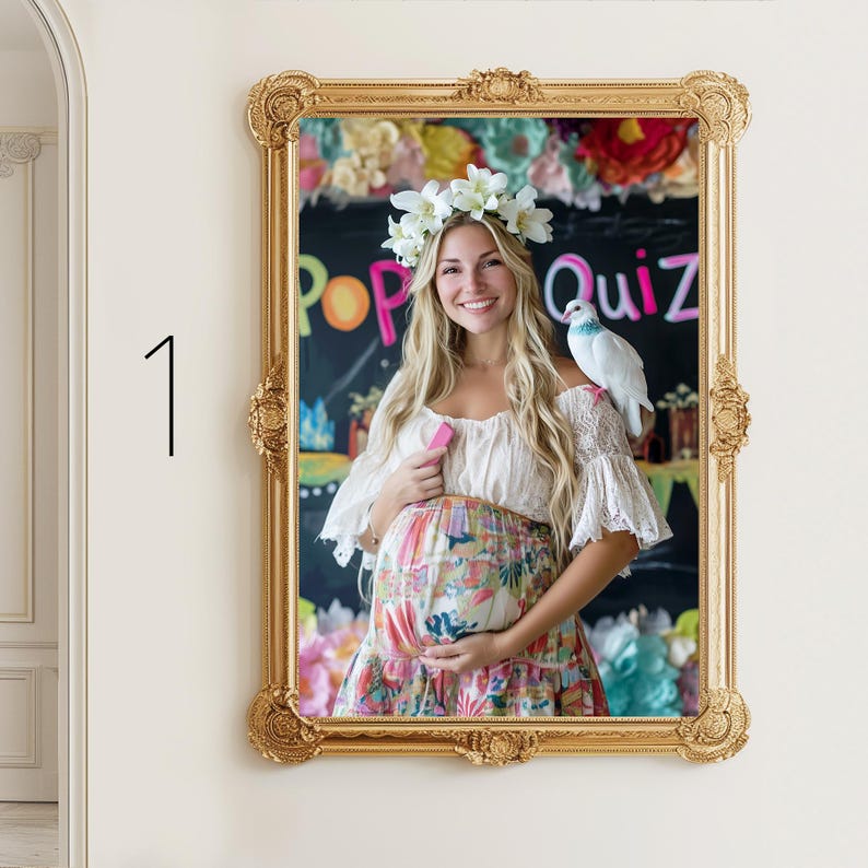 Custom Pregnant Teacher AI Portrait, Pop Quiz, Personalised Fun ...