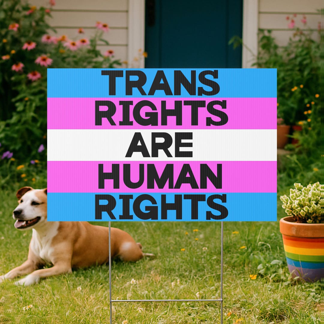 Trans Rights Are Human Rights - Yard Sign - Etsy